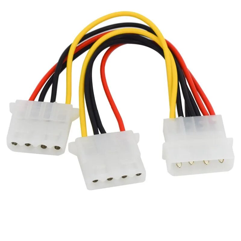 Кабель для компьютерной периферии Molex 4pin/Molex 4pin, 0.2 м, разноцветный