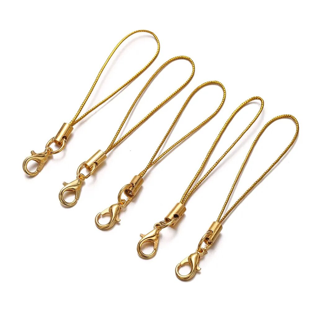 Аксессуары для брелоков, Брелоки для ключей с Застежка карабин , цвет золотой , 20шт