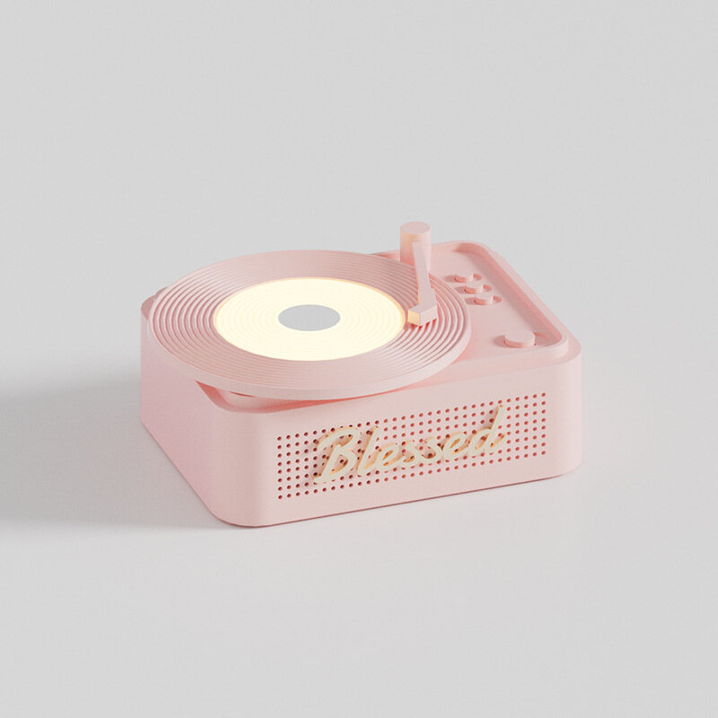 Новый Bluetooth-динамик Lucky в виде проигрывателя виниловых пластинок, беспроводной миниатюрный портативный проигрыватель с разъемом для карт памяти, настольный креативный динамик.