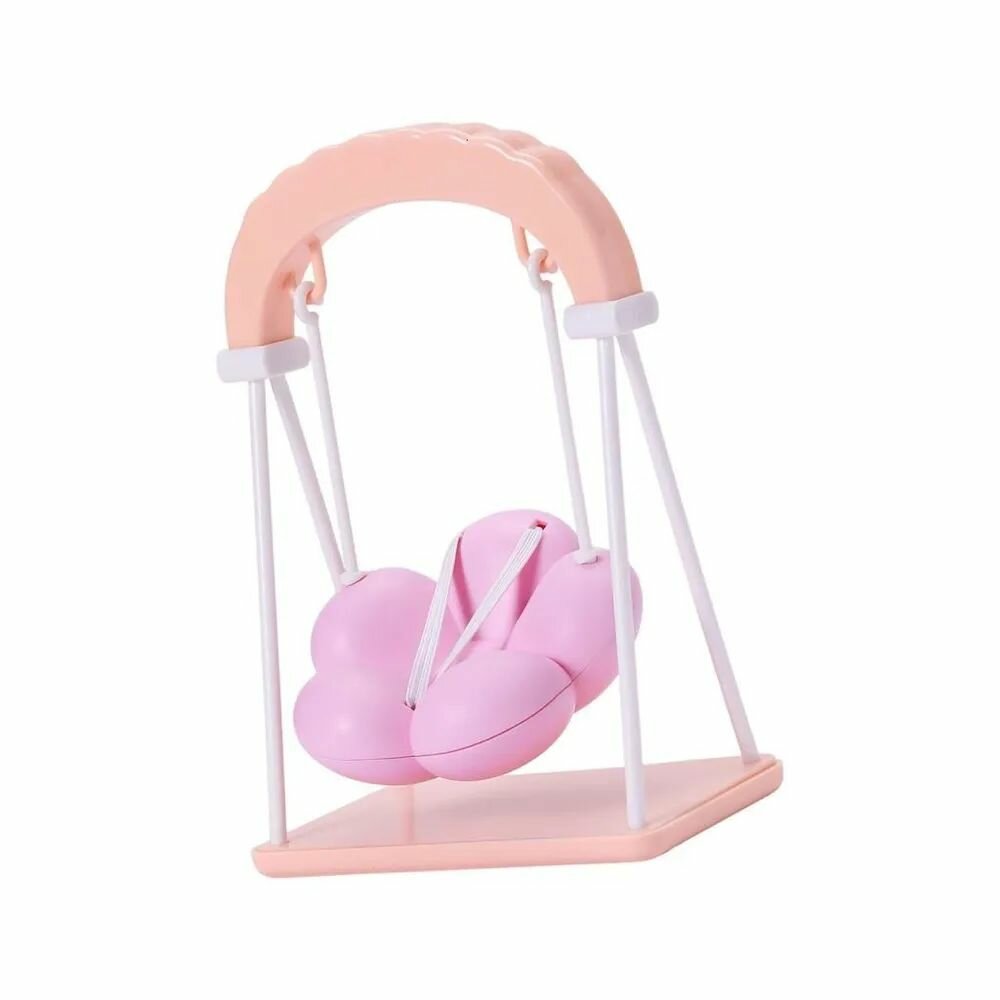 Кукольные качели с цветами для девочек, розовые, миниатюрные 04