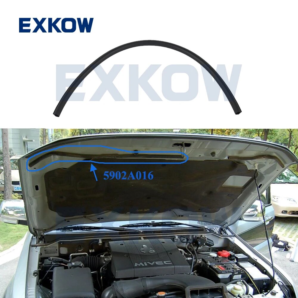 Резиновое уплотнение капота для Mitsubishi Montero Pajero 2006-2021 V83 V85 V86 V93 V95 V95 V97 V98 5902A015 5902A016 5902A054 5902A016 FR RH