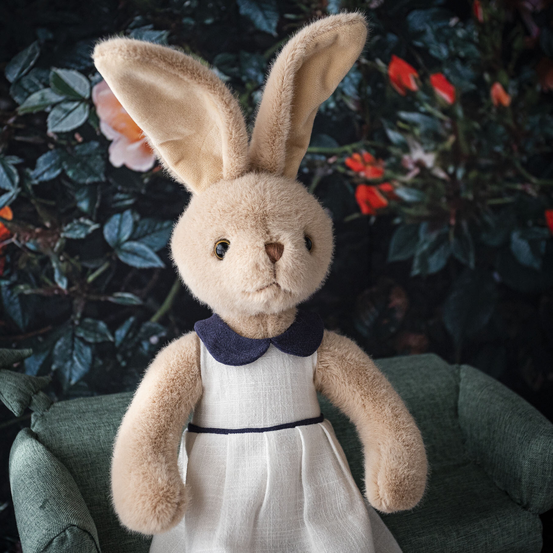 Оригинальный дизайн плюшевой куклы бренда Dabron, бежевая, имитация кроличьего меха, бутик, подарок для праздничной активности, кукла-зайчик