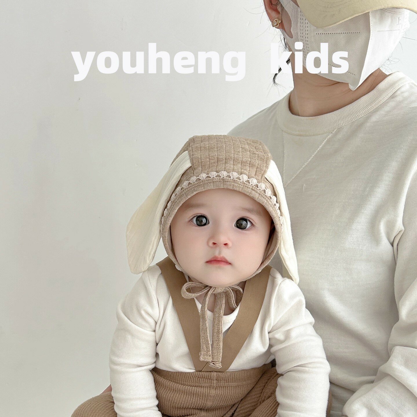 Детская мультяшная шапка с ушками кролика для весны и осени, супер милая шапка для мальчиков и девочек 3-6 месяцев, осенняя и зимняя шапка Баотоу