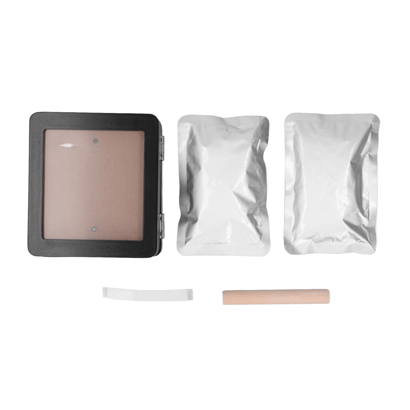 Фоторамка для УЗИ, 3 складные деревянные рамки для первой фотографии беременности и малыша, белая чернильная подушечка, черная