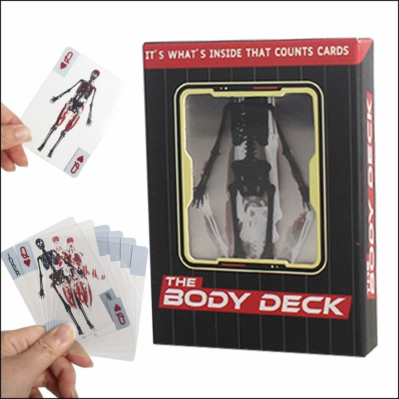 Веселые игральные карты Анатомия человека . Настольные игры