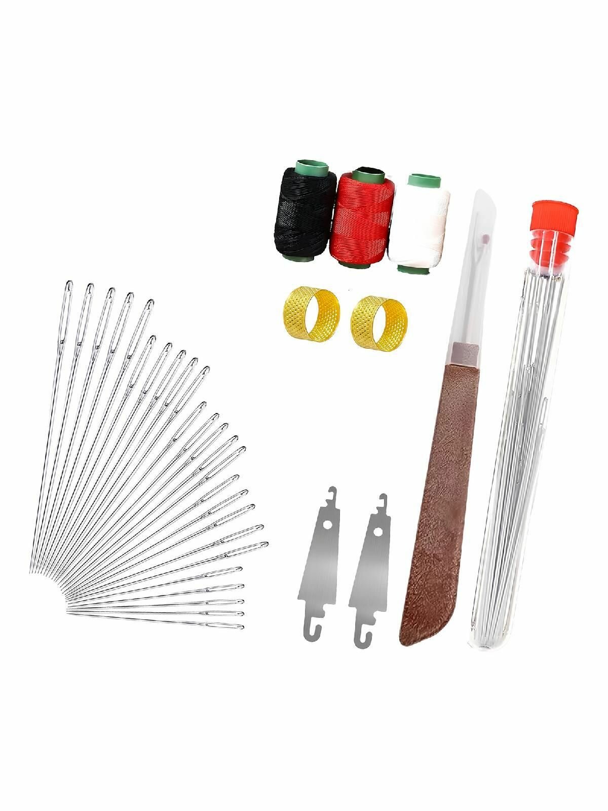 Набор стальных игл для шитья 34 шт, - B