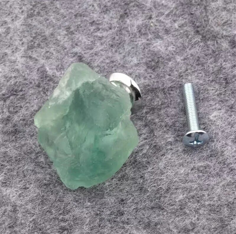 Ручки для шкафов из латуни с кристаллами green