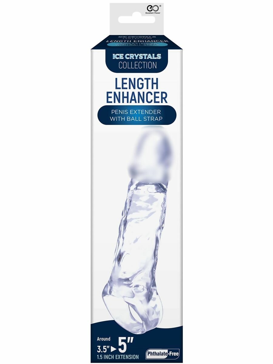 Насадка удлинитель пениса "5 Inch Penis Extender With Ball Strap Clear" 13см