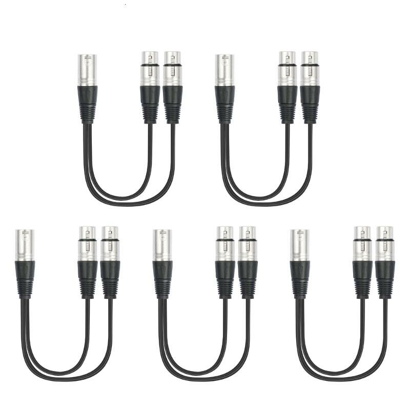 Разветвитель XLR 5 шт, папа на 2 мамы, 30 см, 30cm