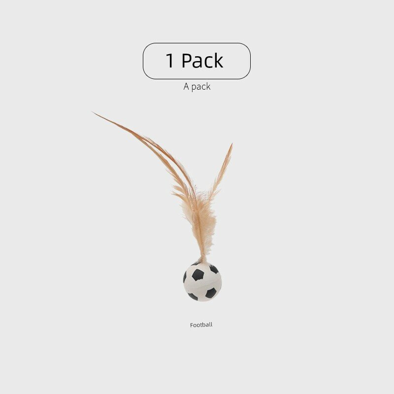 Игрушка для кошек: мячик с перьями, мяч для упражнений, дразнилка, средство для самостоятельного развлечения, средство