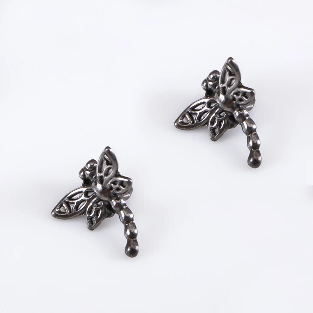 MINGXUAN черные металлические бабочки-разделители для бижутерии Серебряный, 1-12x12.6mm