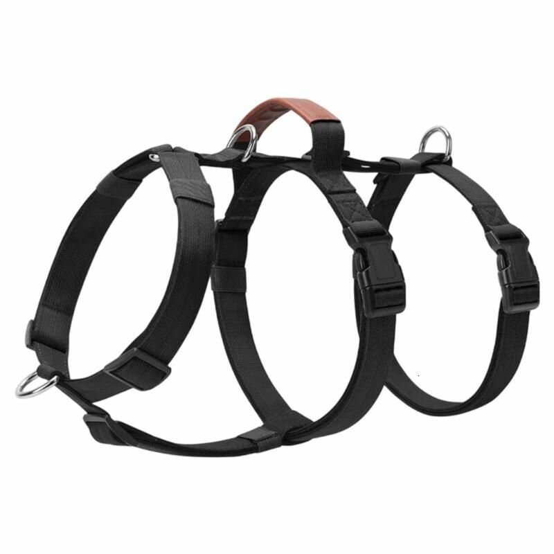 Жилетка-упряжь для собак, Черный - M