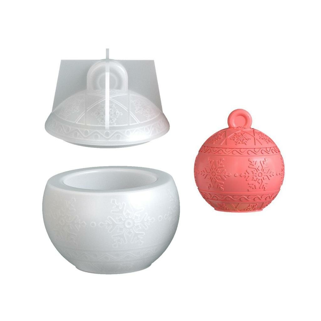 Силиконовая форма для рождественских поделок с узором из ягод, Узор из снежинок