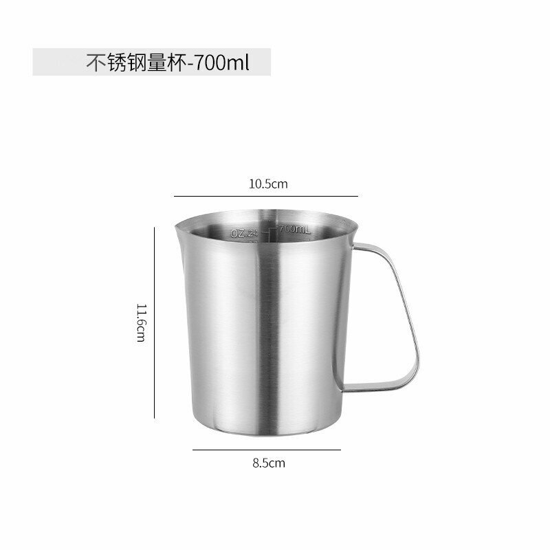 Мерный стакан из нержавеющей стали с шкалой, мерный цилиндр, мерный стакан для обжарки кофе, специальный мерный стакан 1000 мл для магазина молочного чая
