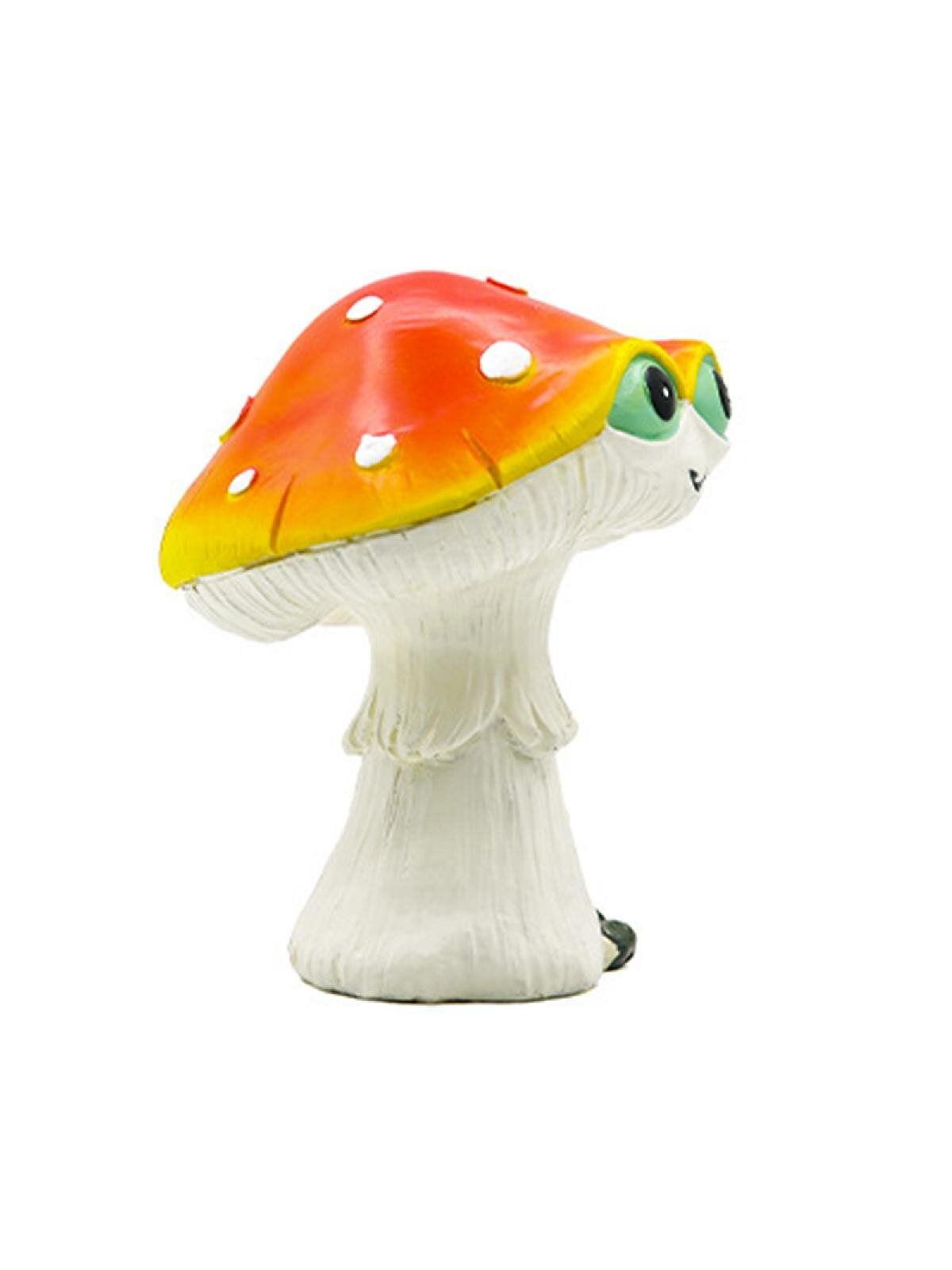 Причудливое украшение из смолы гриба с зелеными глазами для сада и дома