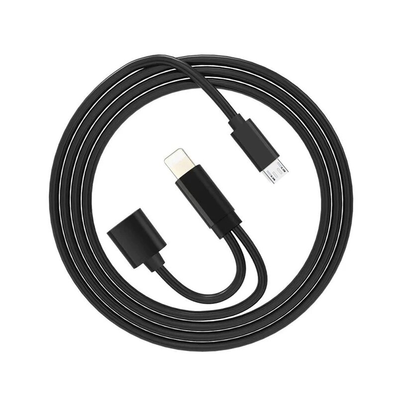 Кабель PM-700 для микрофона iPhone, длина 1.5 метра с разъемом Micro USB, для записи и зарядки