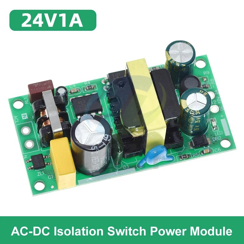 Модуль импульсного источника питания TZT teng Зеленый, 1PCS, 24V 1A 24W