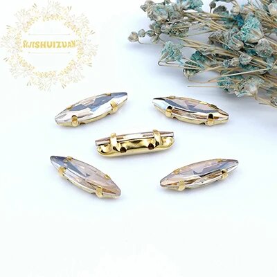 Стразы хрустальные Champagne 4x15 мм