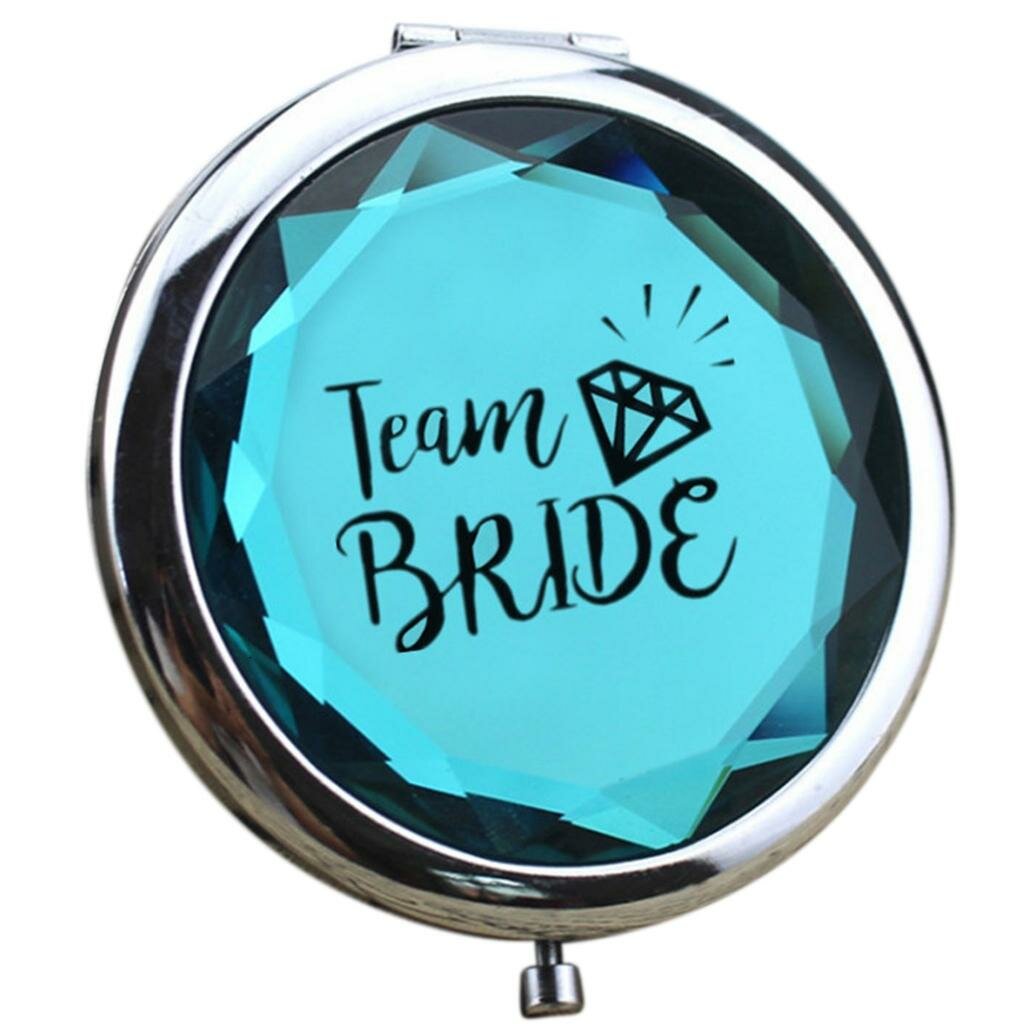 Кристаллическое металлическое зеркало, небесно - голубая команда невесты