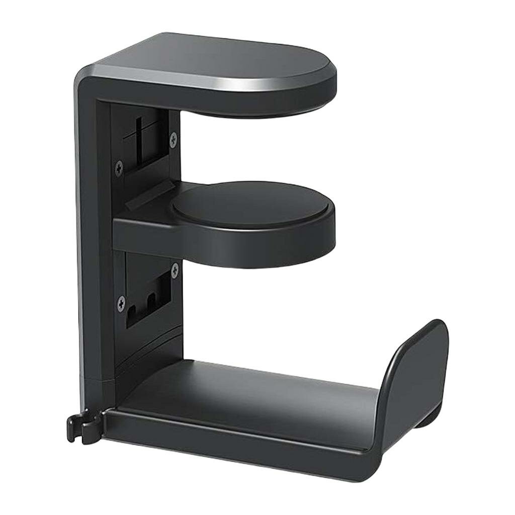 Держатель для наушников под стол с поворотом на 360 градусов, Черный