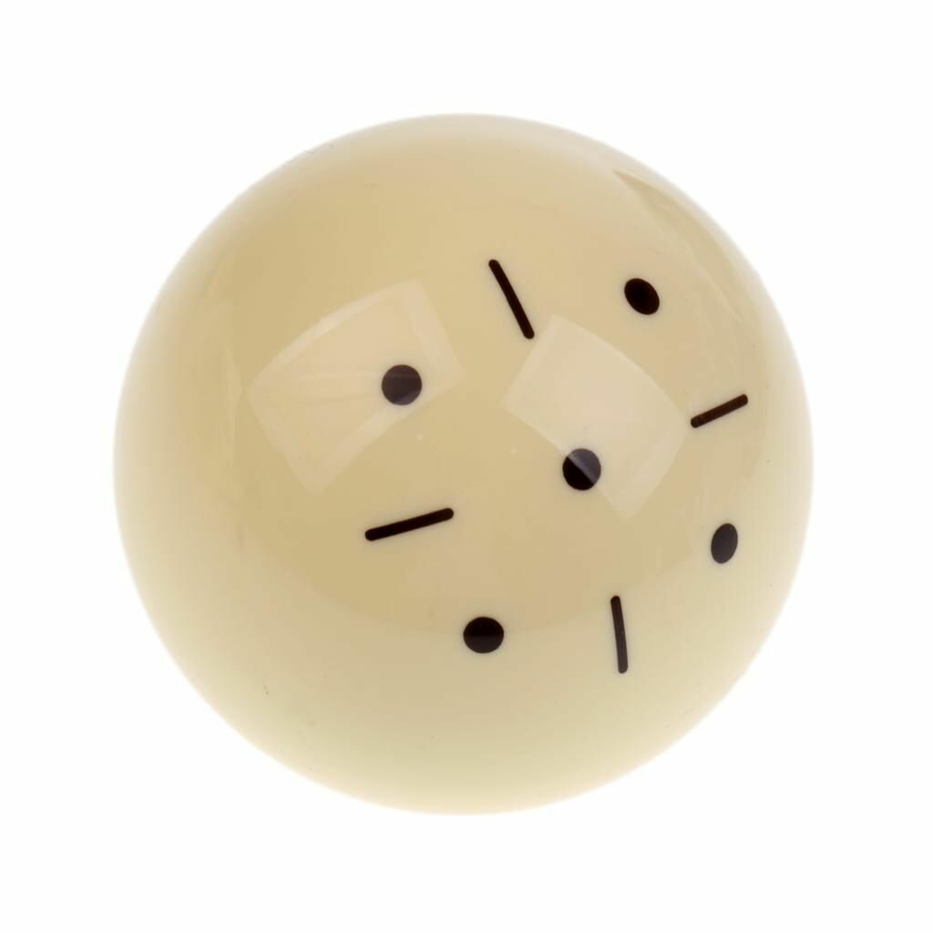 Тренировочный бильярдный шар для пула с черной точкой, 57 мм, из высококачественной смолы, для отработки ударов и улучшения навыков