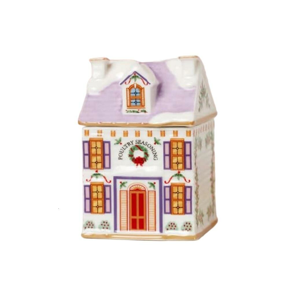 Рождественские домики для специй, зимняя деревня, декор для кухни, - E