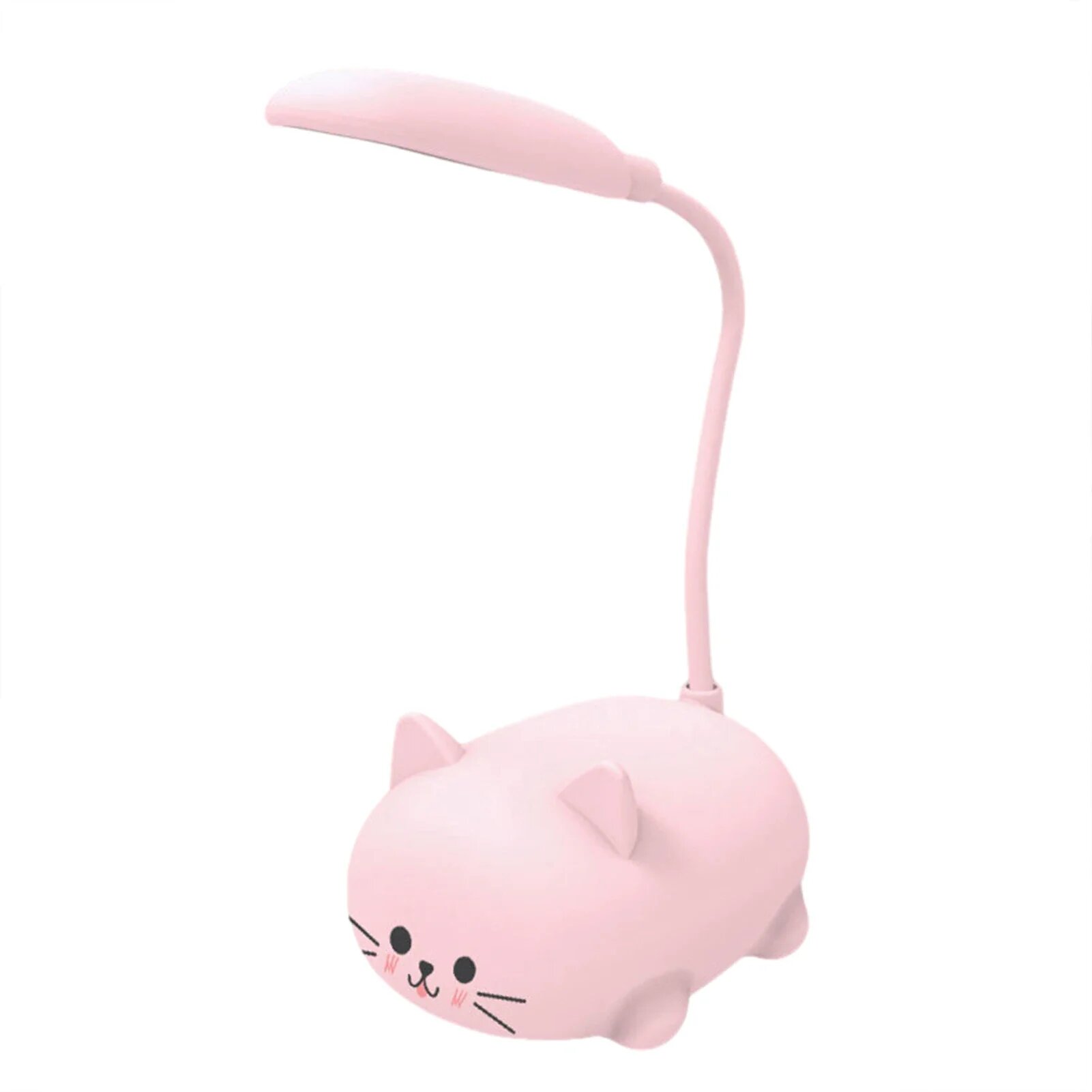 Розовый ночник-лампа кошка USB