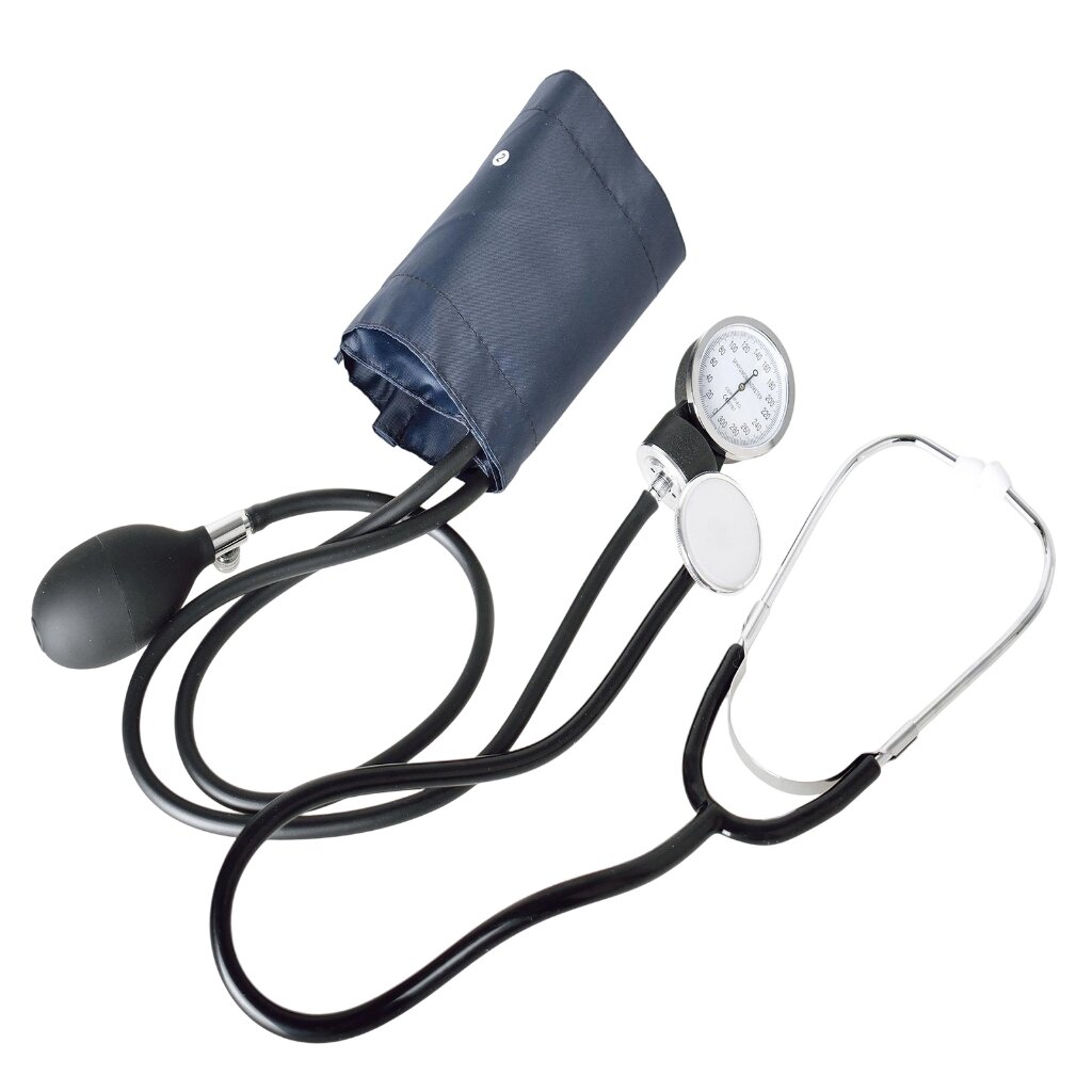Ручной мониторинг артериального давления с помощью футляра для переноски стетоскопа с двойной головкой