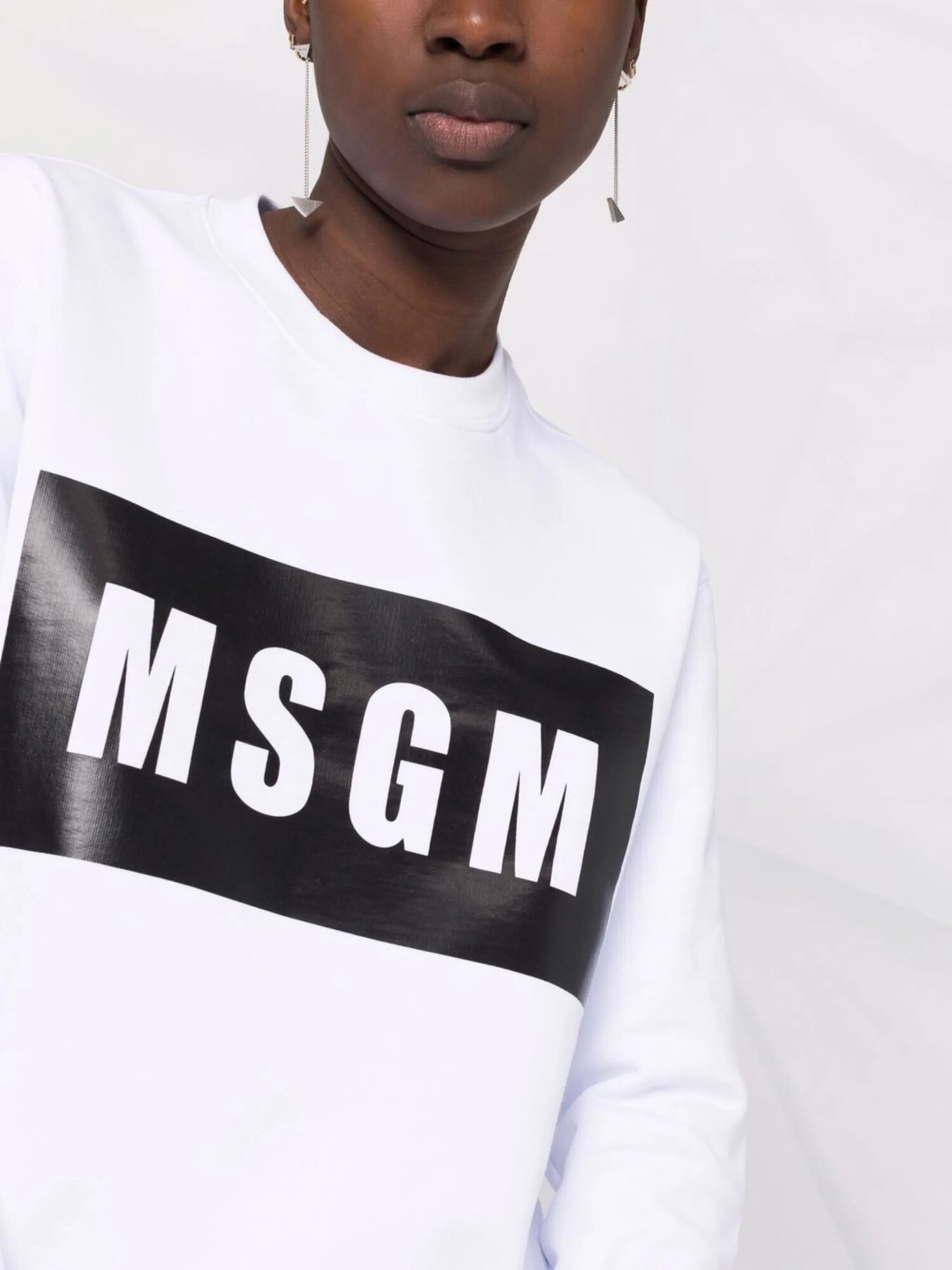 Толстовка MSGM, размер XS, , серебристый — фото 1