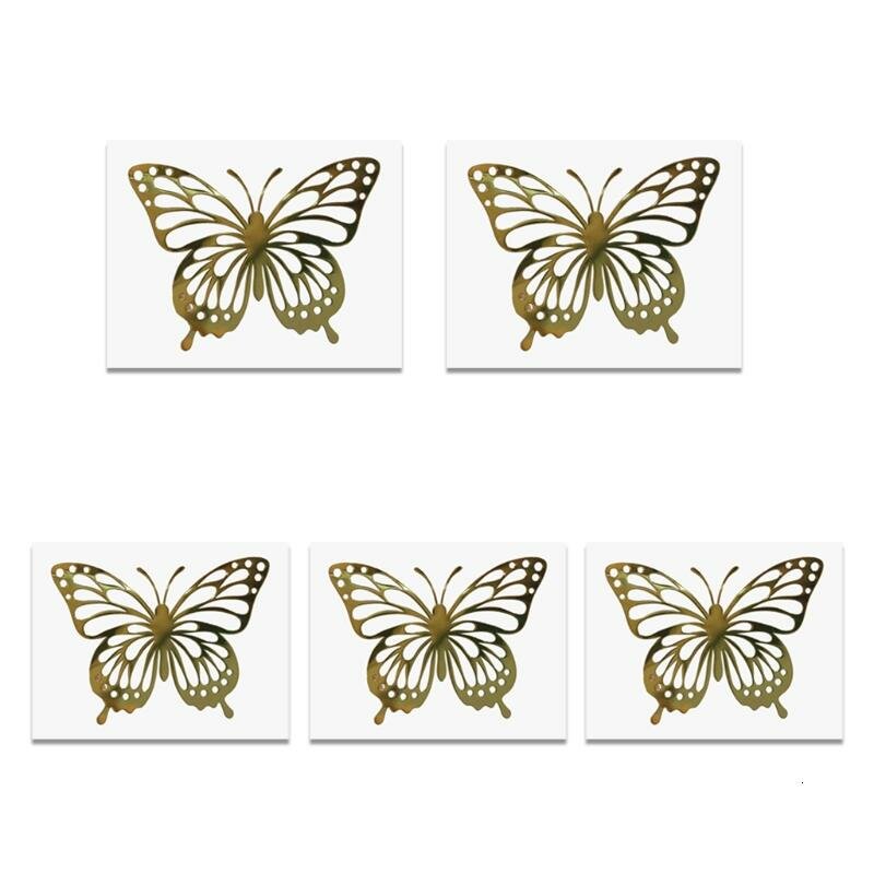 Металлические наклейки с бабочками, Полая бабочка