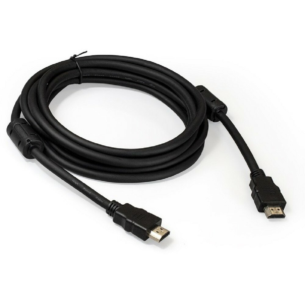 EXEGATE кабели EX287724RUS Кабель HDMI EX-CC-HDMI2-3.0F 19M 19M, v2.0, 3м, 4K UHD, Ethernet, ферритовые кольца, позолоченные контакты