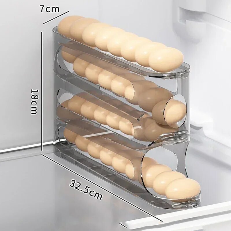 Прозрачный многоярусный контейнер для яиц Macroupta Transparent-Grey