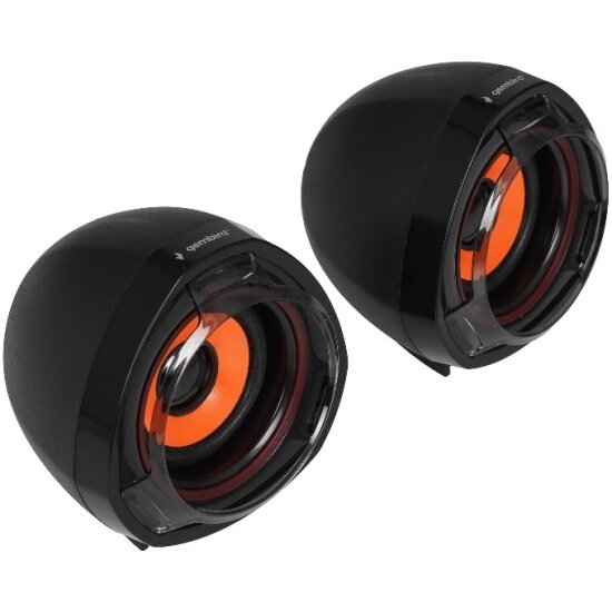 Колонки 2.0 Gembird SPK-105, 5Вт, черный/оранжевый
