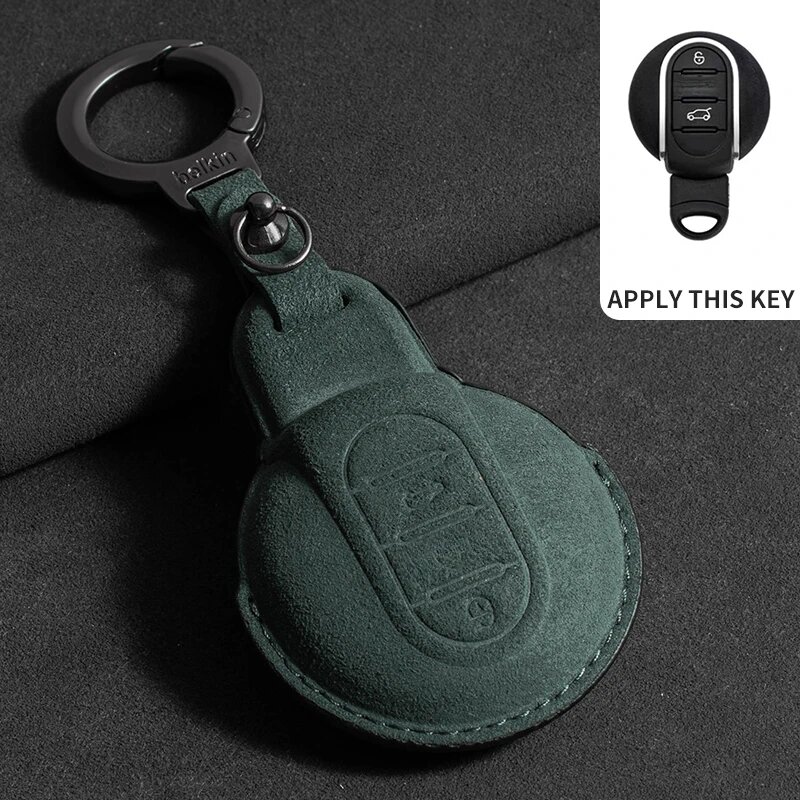 Замшевый кожаный чехол для ключей от автомобиля, держатель для BMW MINI COOPER S ONE JCW F54 F55 F56 F57 F60 CLUBMAN COUNTRYMAN, аксессуары