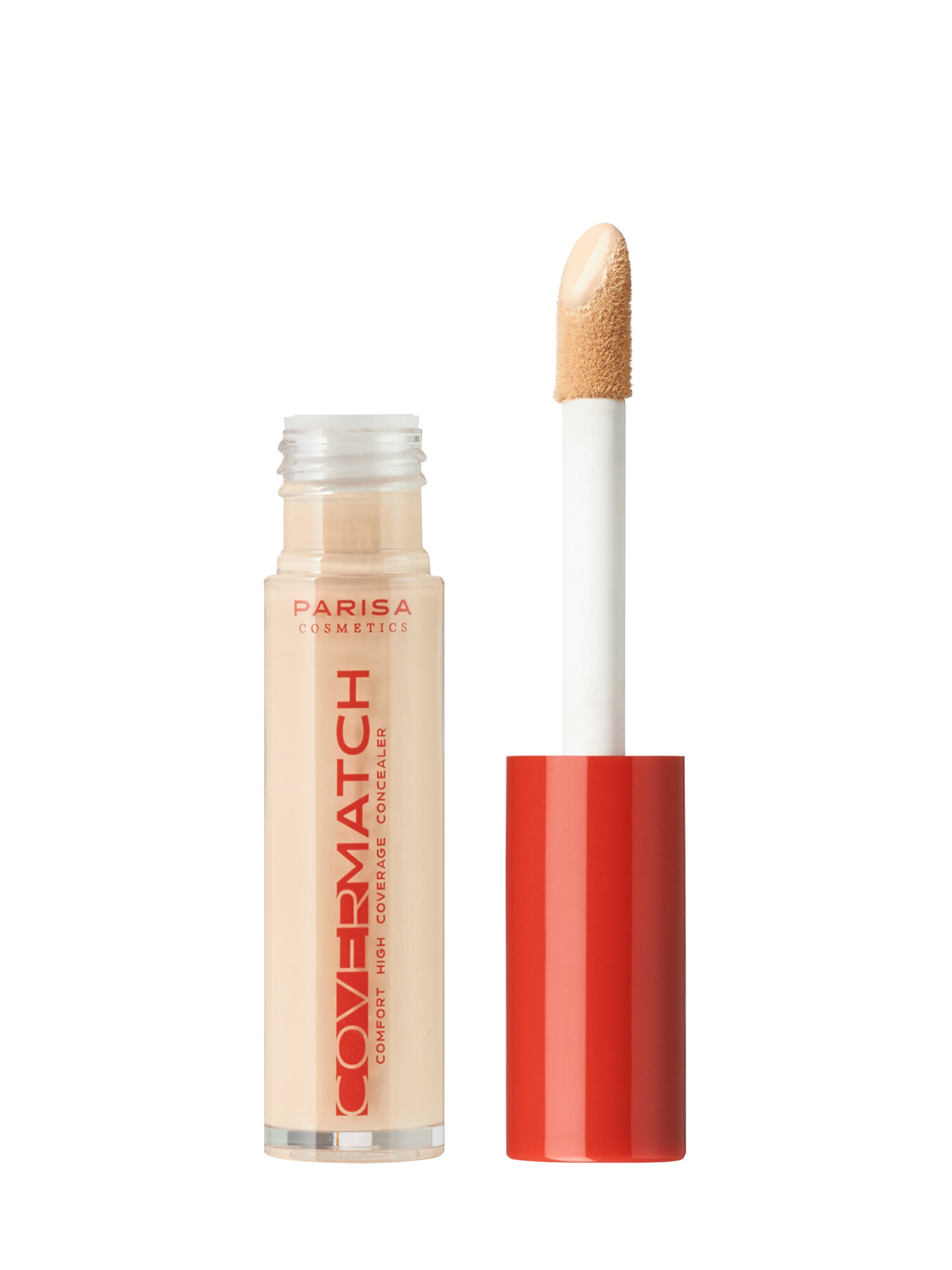 Консилер для лица Parisa Cover Match, с высокой степенью покрытия, тон: 201, 9мл