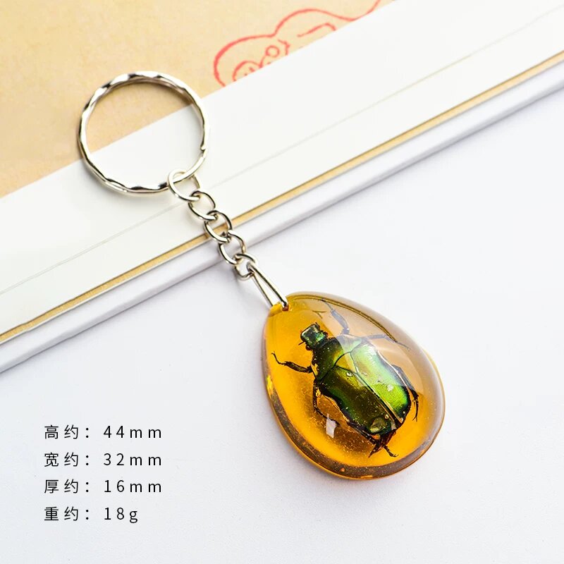 Подлинный образец насекомого в янтаре, брелок-подвеска для ключей: скорпион, бабочка, паук. Персонализированный