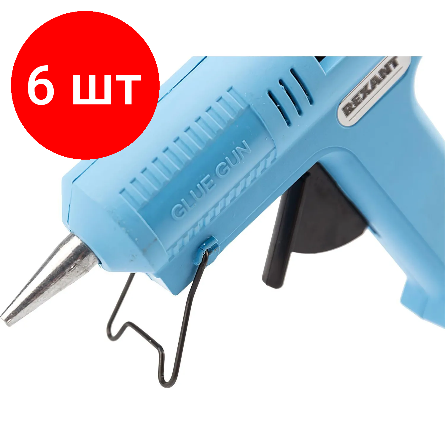 Комплект 6 штук, Пистолет клеевой 15 Вт 7 мм малый  REXANT (12-0113)