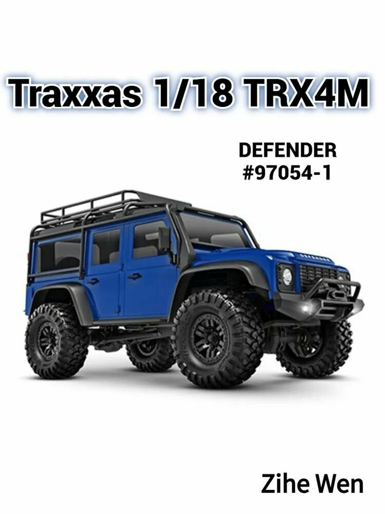 Traxxas TRX4M 1/18 Мини RC Машина для кросс-кантри и скоростного вождения(с аккумулятором и зарядным устройством), модели Defender #97054-1 - отличный подарок для мальчика.