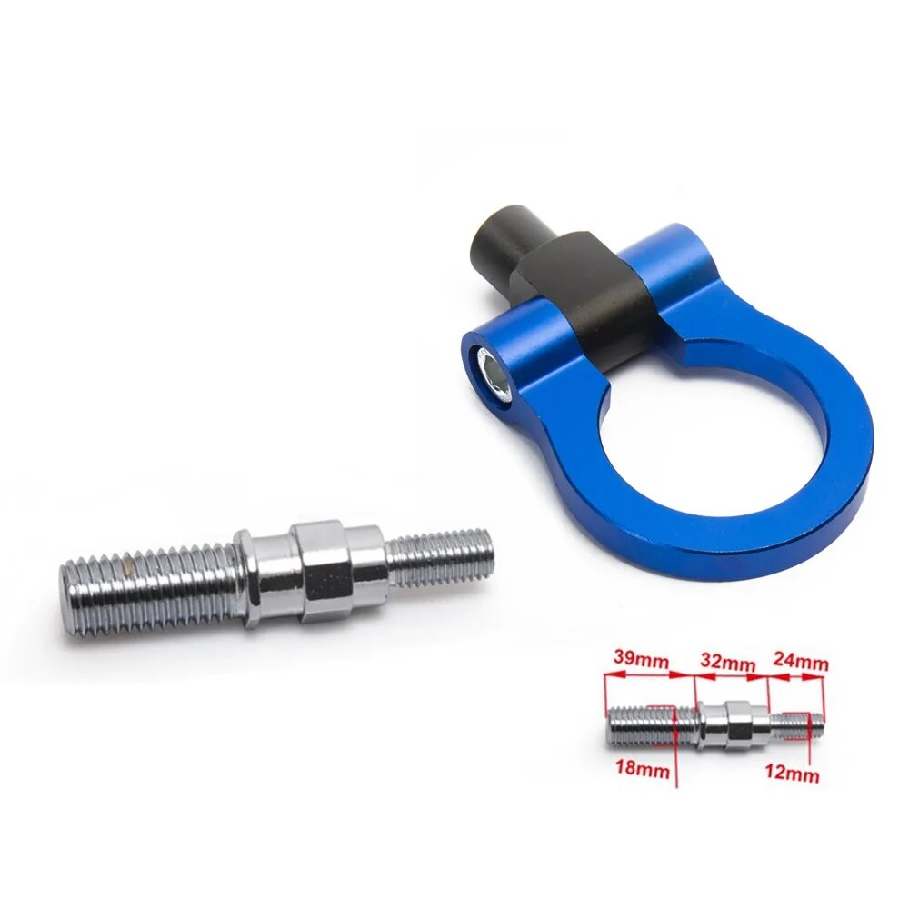 Буксирный крюк, японские модели, гоночный винт, алюминиевый буксировочный крюк с ЧПУ Jdm RACE для Honda Toyota EP-RTH001 Синий