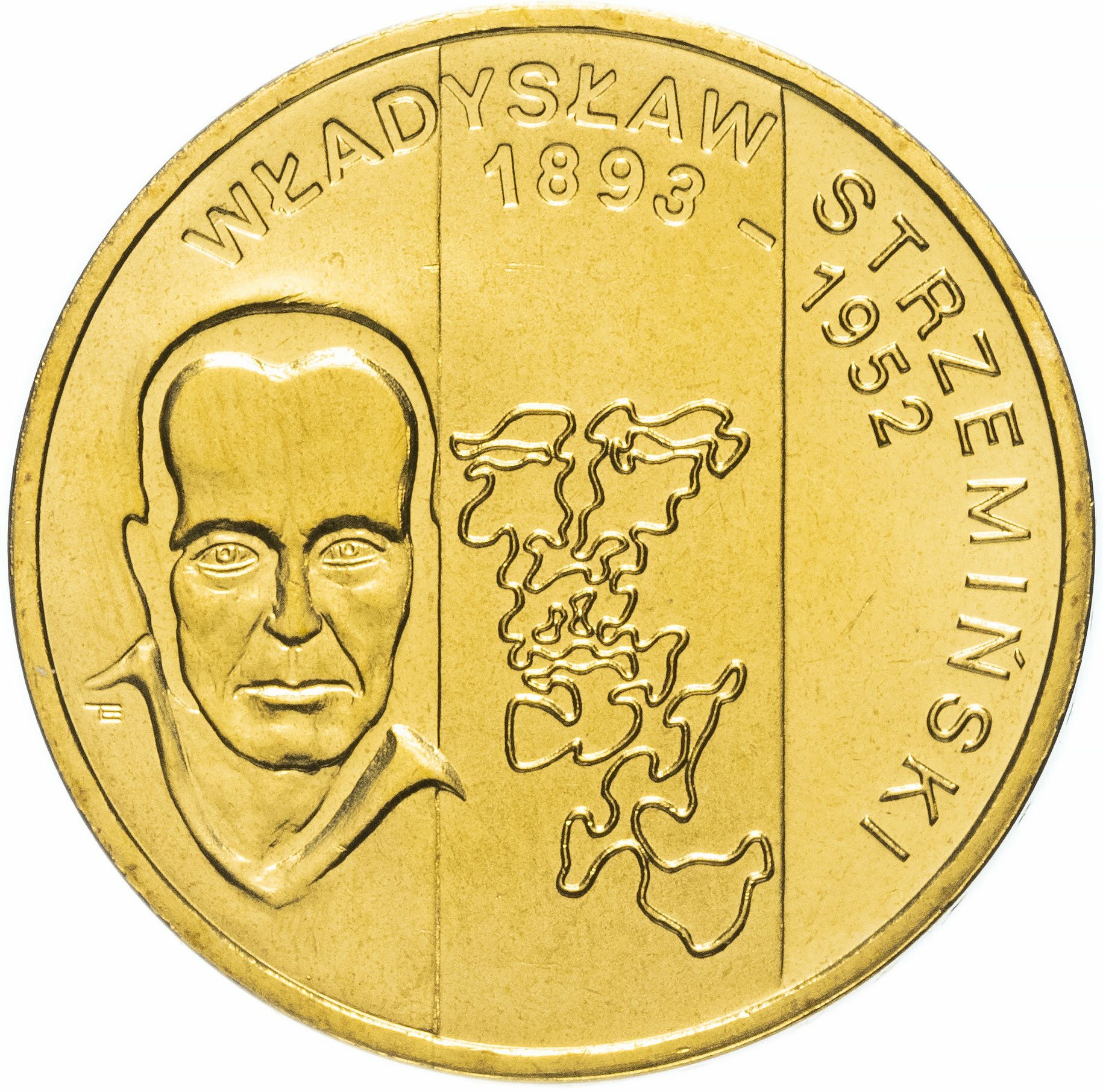 Польша 2 злотых 2009 "Владислав Стржеминский Wladyslaw Strzeminski", Латунь, в сохранности UNC