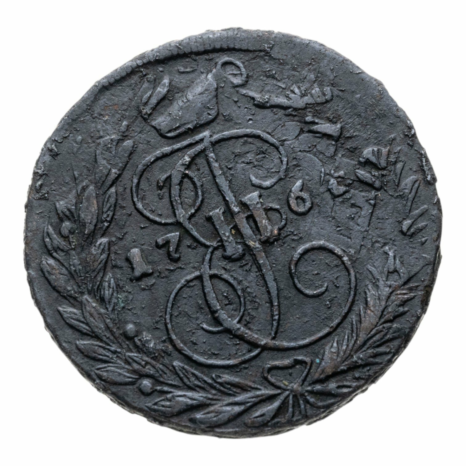 2 копейки 1764 ММ, Медь, в сохранности VF