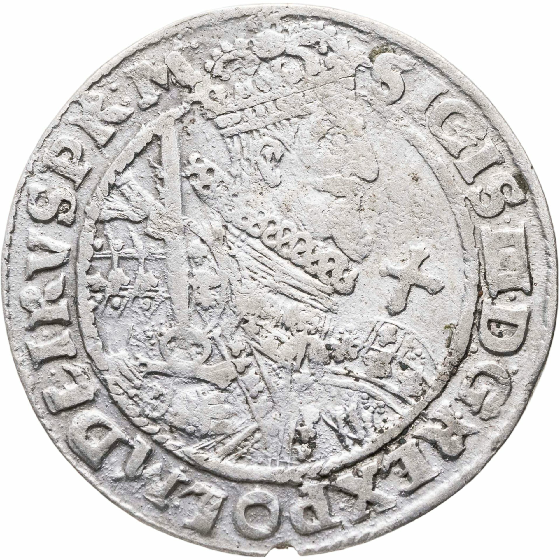 Речь Посполитая 1 орт 1/4 талера 1622 Сигизмунд III Ваза Быдгощ, Серебро, в сохранности XF