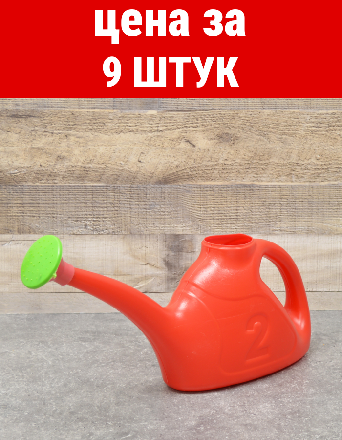 Комплект 9 шт, Лейка 2л с рассеивателем