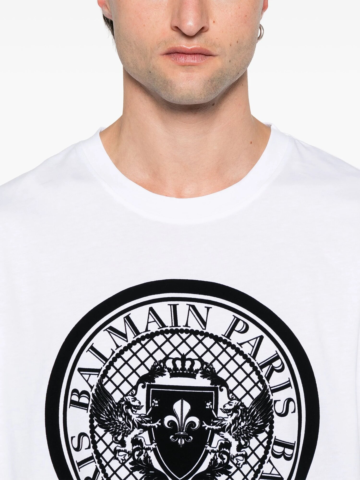 Футболка BALMAIN Coin, размер M, белый — фото 1