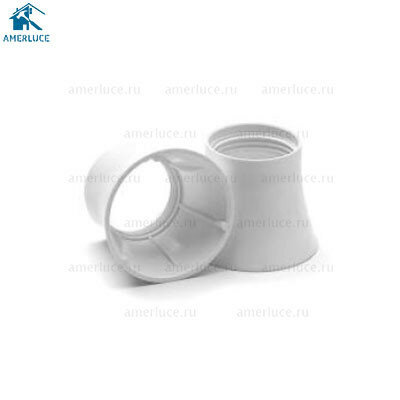 Кольца высокие для резьбовых патронов, пластик, Е14, комплект 3 шт, цвет белый