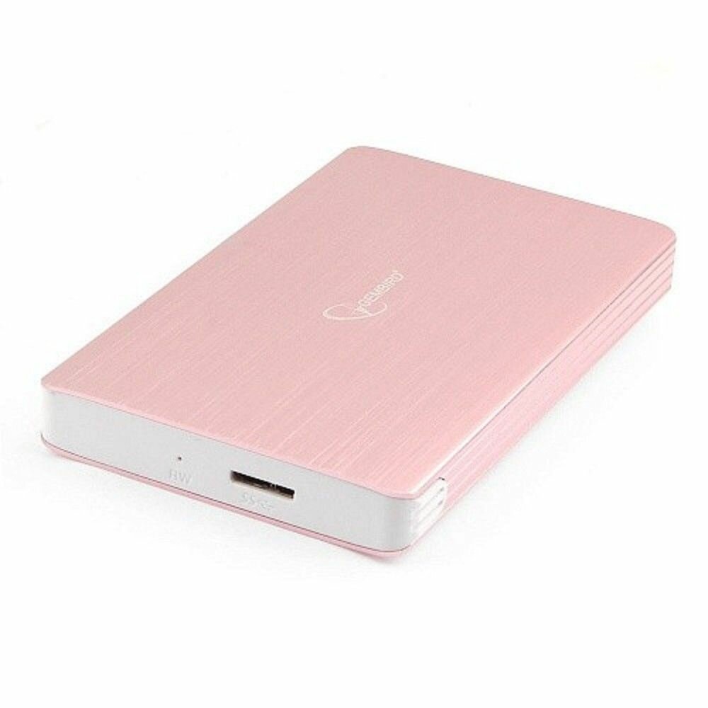 Gembird Контейнер для HDD EE2 - U3S - 65 Внешний корпус 2.5" розовое золото, USB 3.0, SATA, алюминий