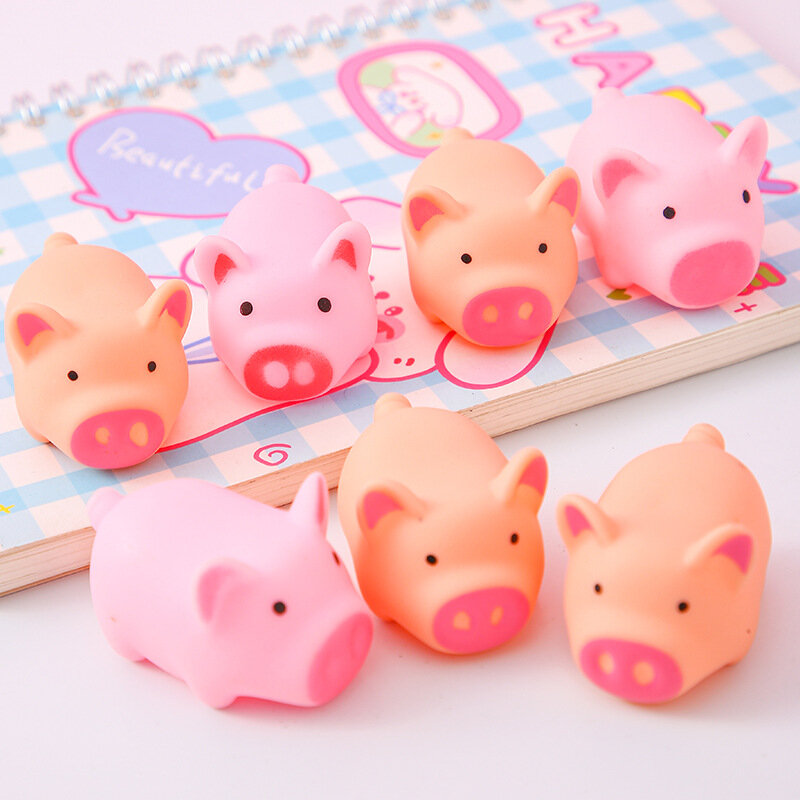 Игрушка для снятия стресса в виде маленького поросенка, розовая, с пищалкой, милый гаджет для снятия стресса
