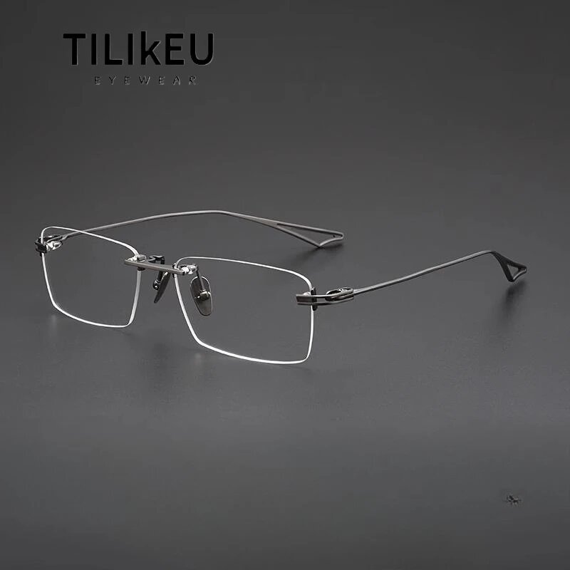 Безрамочные очки из титана 2269ACT Gun Color