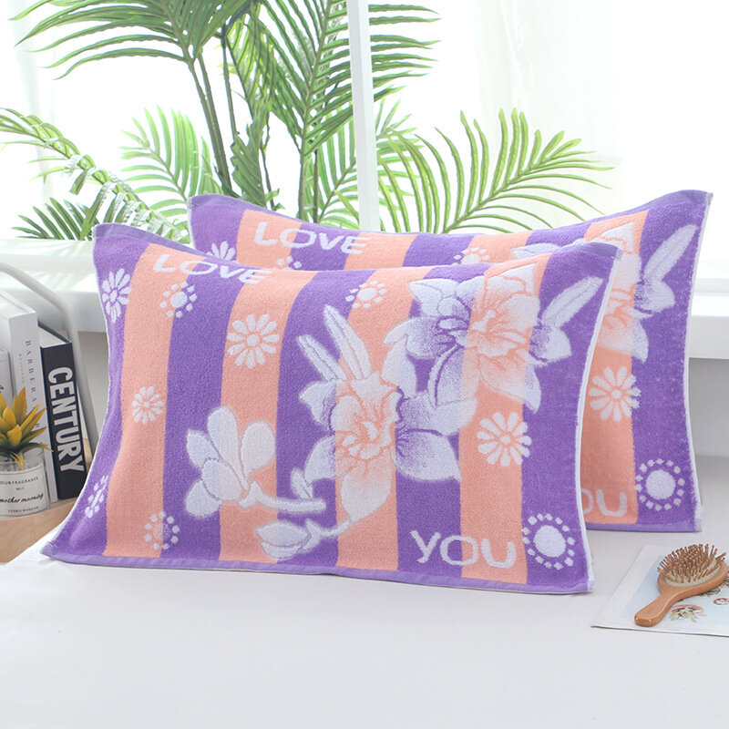 Набор подушек и полотенец из чистого хлопка, утолщенные и увеличенные, для взрослых, свадебные, полностью хлопковые, старинные махровые полотенца для дома, впитывающие пот