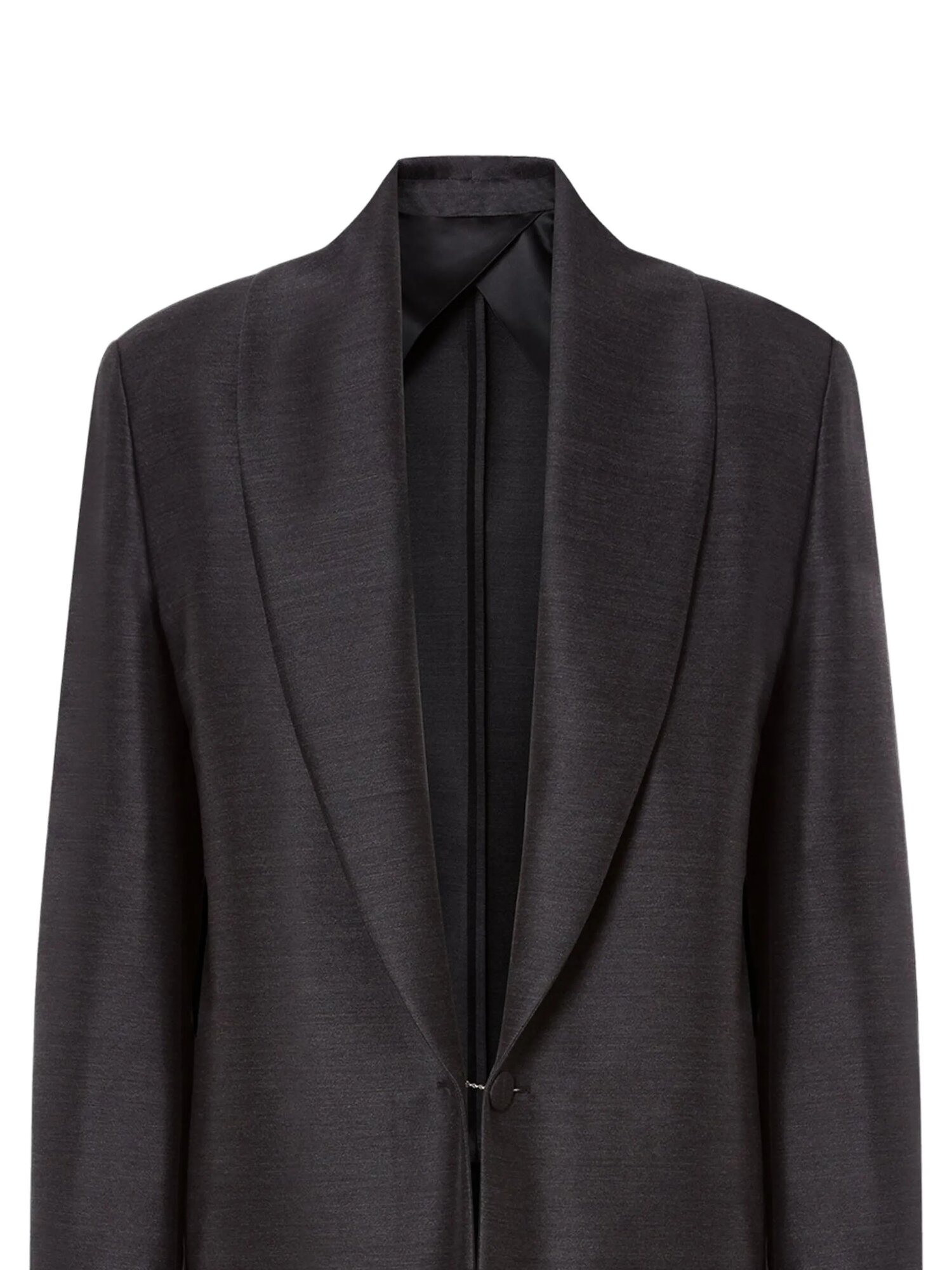Пальто Alberta Ferretti Shawl-collar coat, размер 42, grey — фото 1